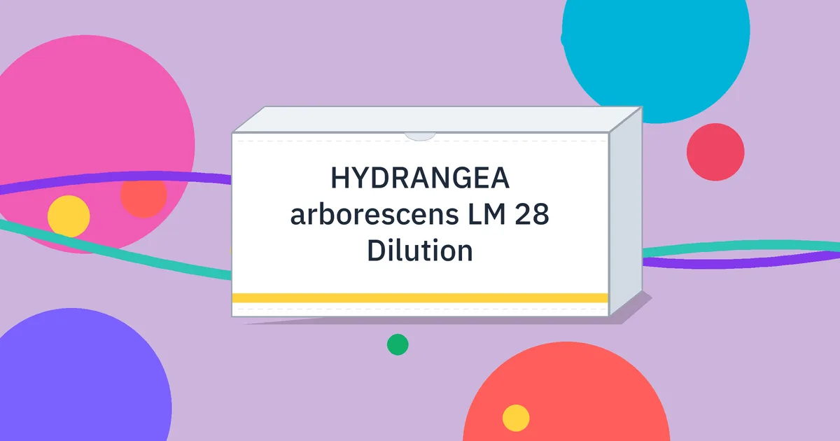 Symbolbild: Packung mit der Aufschrift HYDRANGEA arborescens LM 28 Dilution (PZN 13556489) – Verfügbarkeit und Bezug in Apotheken in Frankfurt am Main