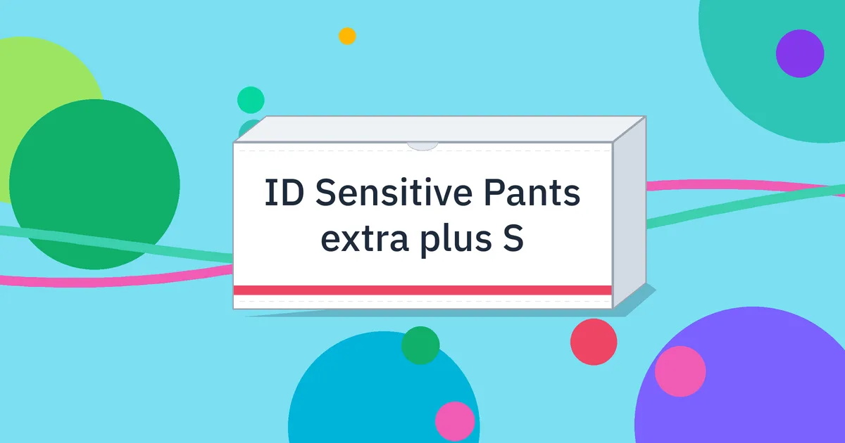 Symbolbild: Packung mit der Aufschrift ID Sensitive Pants extra plus S (PZN 19945482) – Verfügbarkeit und Bezug in Apotheken in Frankfurt am Main