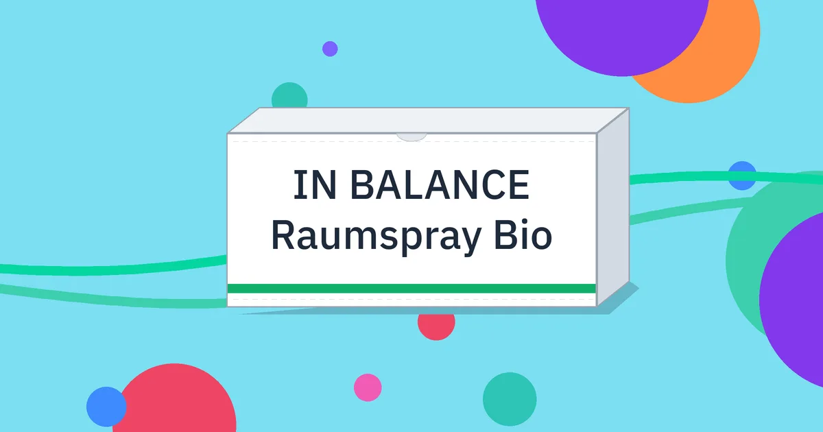 Symbolbild: Packung mit der Aufschrift IN BALANCE Raumspray Bio (PZN 15394826) – Verfügbarkeit und Bezug in Apotheken in Frankfurt am Main