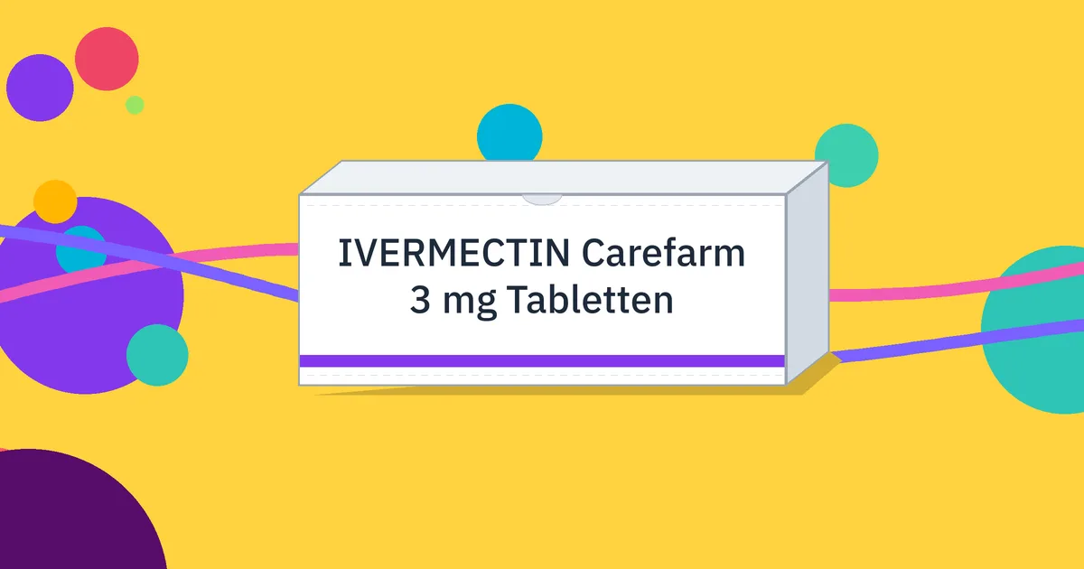 Symbolbild: Packung mit der Aufschrift IVERMECTIN Carefarm 3 mg Tabletten (PZN 19300294) – Verfügbarkeit und Bezug in Apotheken in Frankfurt am Main