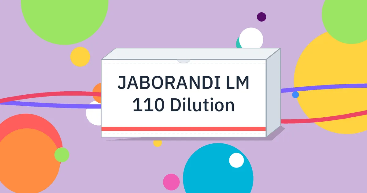 Symbolbild: Packung mit der Aufschrift JABORANDI LM 110 Dilution (PZN 12915555) – Verfügbarkeit und Bezug in Apotheken in Frankfurt am Main