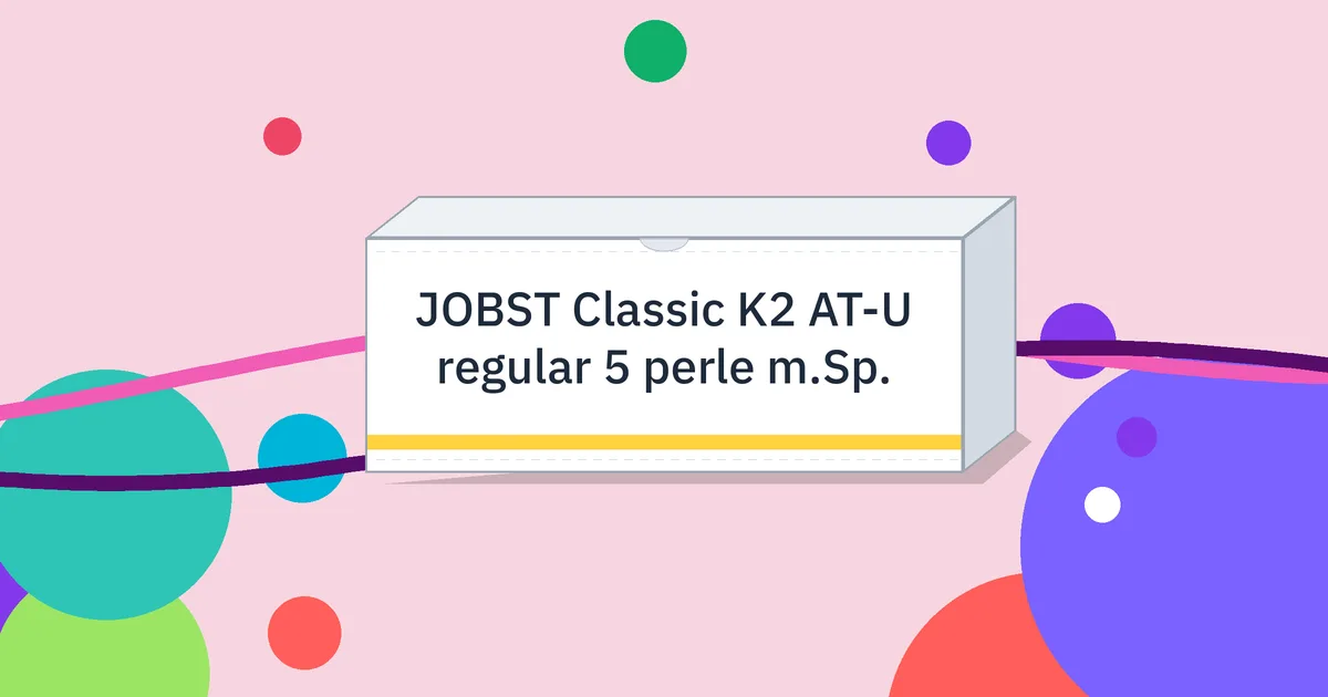 Symbolbild: Packung mit der Aufschrift JOBST Classic K2 AT-U regular 5 perle m.Sp. (PZN 13069275) – Verfügbarkeit und Bezug in Apotheken in Frankfurt am Main