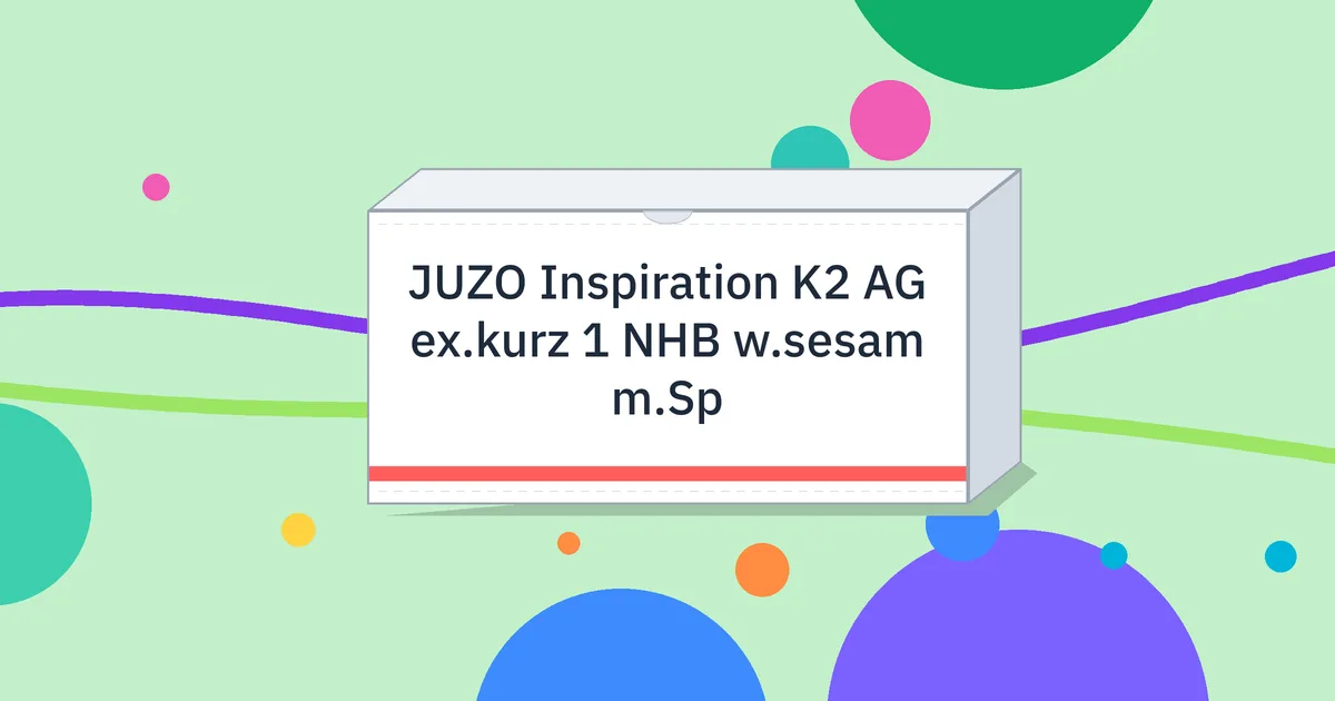 Symbolbild: Packung mit der Aufschrift JUZO Inspiration K2 AG ex.kurz 1 NHB w.sesam m.Sp (PZN 14961803) – Verfügbarkeit und Bezug in Apotheken in Frankfurt am Main