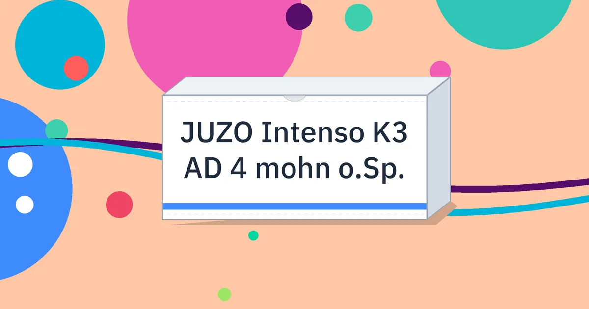 Symbolbild: Packung mit der Aufschrift JUZO Intenso K3 AD 4 mohn o.Sp. (PZN 18638186) – Verfügbarkeit und Bezug in Apotheken in Frankfurt am Main