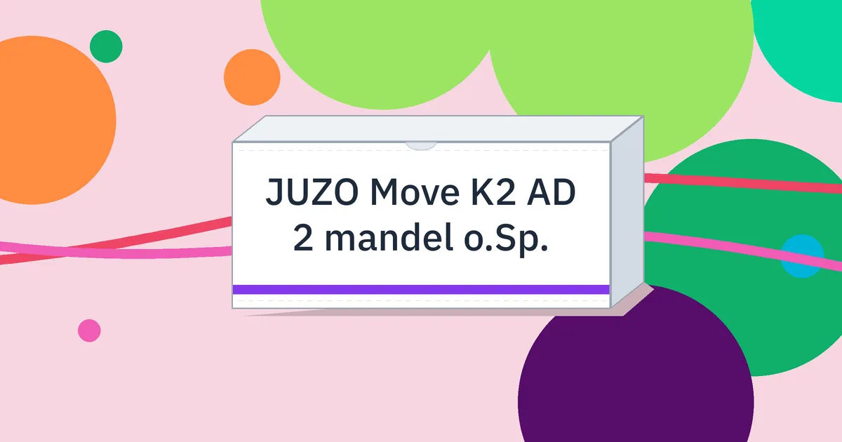 Symbolbild: Packung mit der Aufschrift JUZO Move K2 AD 2 mandel o.Sp. (PZN 16342139) – Verfügbarkeit und Bezug in Apotheken in Frankfurt am Main