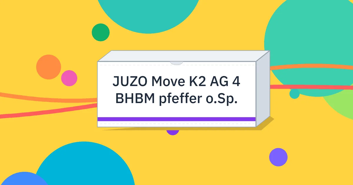 Symbolbild: Packung mit der Aufschrift JUZO Move K2 AG 4 BHBM pfeffer o.Sp. (PZN 16648022) – Verfügbarkeit und Bezug in Apotheken in Frankfurt am Main
