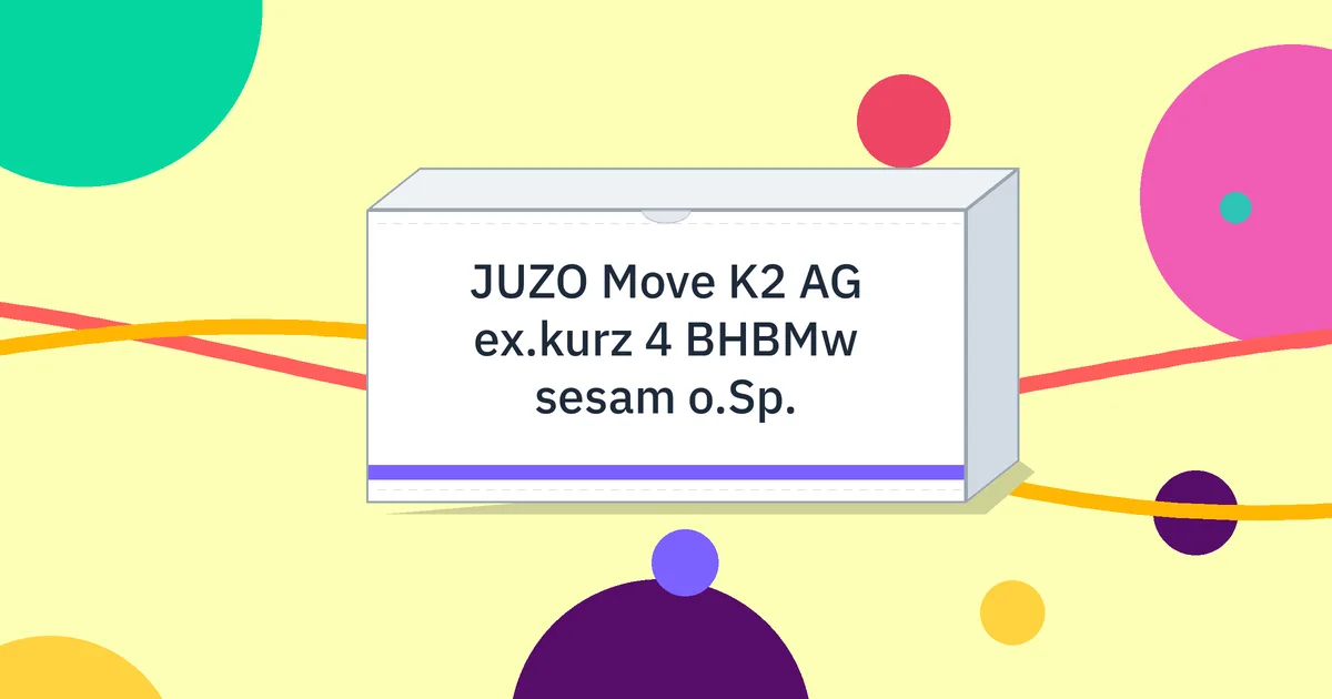 Symbolbild: Packung mit der Aufschrift JUZO Move K2 AG ex.kurz 4 BHBMw sesam o.Sp. (PZN 18534802) – Verfügbarkeit und Bezug in Apotheken in Frankfurt am Main