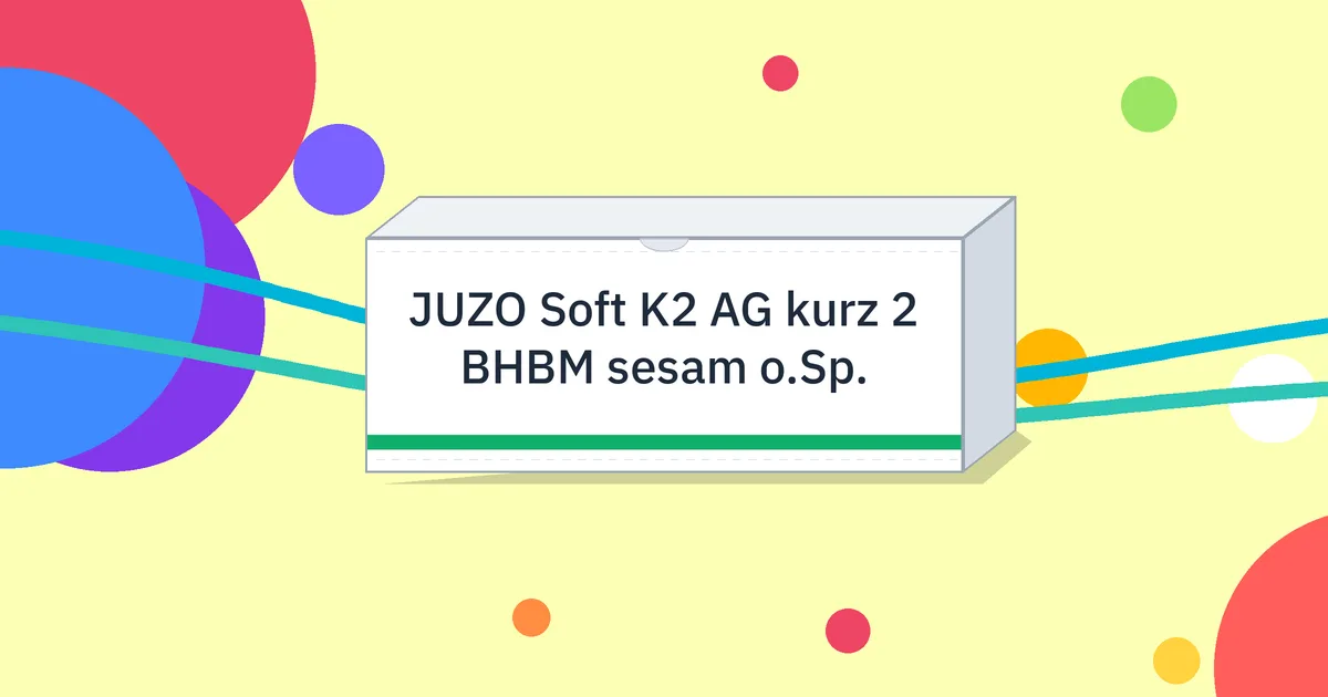 Symbolbild: Packung mit der Aufschrift JUZO Soft K2 AG kurz 2 BHBM sesam o.Sp. (PZN 14861527) – Verfügbarkeit und Bezug in Apotheken in Frankfurt am Main