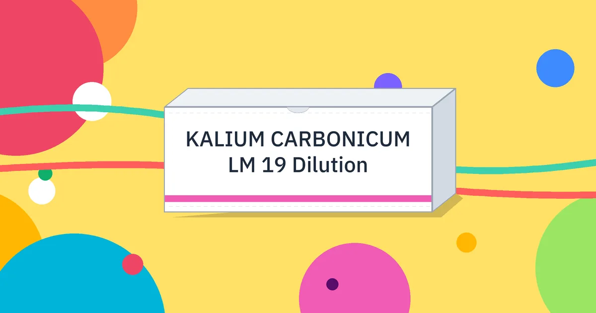 Symbolbild: Packung mit der Aufschrift KALIUM CARBONICUM LM 19 Dilution (PZN 12918358) – Verfügbarkeit und Bezug in Apotheken in Frankfurt am Main