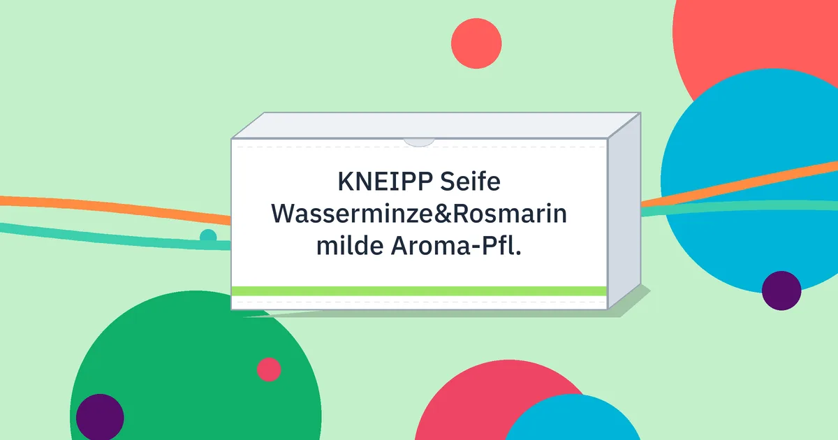 Symbolbild: Packung mit der Aufschrift KNEIPP Seife Wasserminze&Rosmarin milde Aroma-Pfl. (PZN 18738717) – Verfügbarkeit und Bezug in Apotheken in Frankfurt am Main