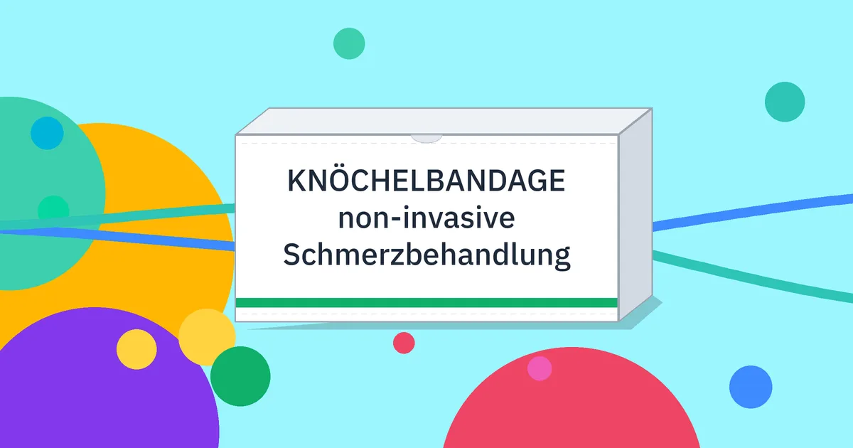 Symbolbild: Packung mit der Aufschrift KNÖCHELBANDAGE non-invasive Schmerzbehandlung (PZN 09917869) – Verfügbarkeit und Bezug in Apotheken in Frankfurt am Main