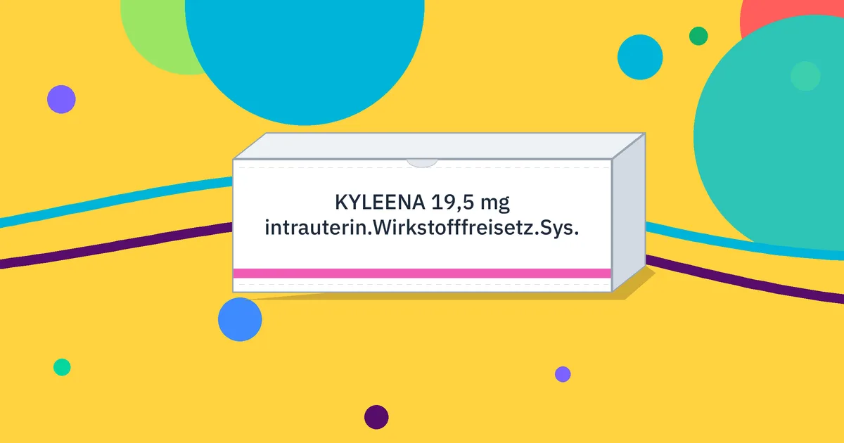 Symbolbild: Packung mit der Aufschrift KYLEENA 19,5 mg intrauterin.Wirkstofffreisetz.Sys. (PZN 17922270) – Verfügbarkeit und Bezug in Apotheken in Frankfurt am Main