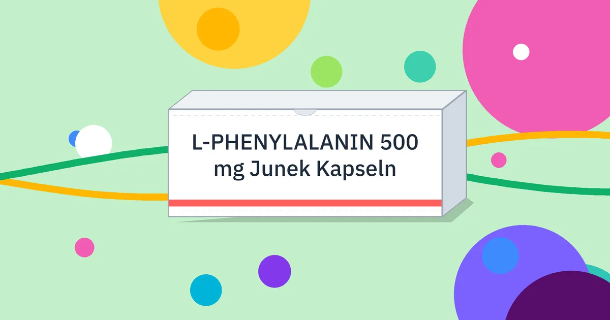 Symbolbild: Packung mit der Aufschrift L-PHENYLALANIN 500 mg Junek Kapseln (PZN 00135119) – Verfügbarkeit und Bezug in Apotheken in Frankfurt am Main