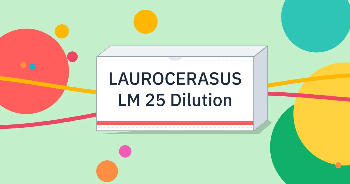 Symbolbild: Packung mit der Aufschrift LAUROCERASUS LM 25 Dilution (PZN 13524199) – Verfügbarkeit und Bezug in Apotheken in Frankfurt am Main