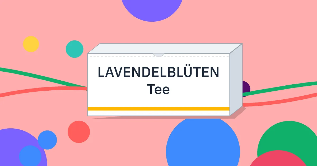 Symbolbild: Packung mit der Aufschrift LAVENDELBLÜTEN Tee (PZN 19214181) – Verfügbarkeit und Bezug in Apotheken in Frankfurt am Main