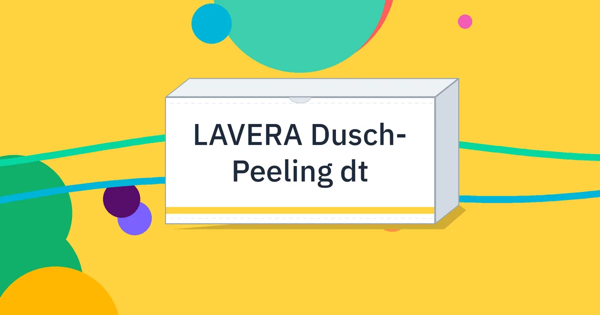 Symbolbild: Packung mit der Aufschrift LAVERA Dusch-Peeling dt (PZN 17502881) – Verfügbarkeit und Bezug in Apotheken in Frankfurt am Main