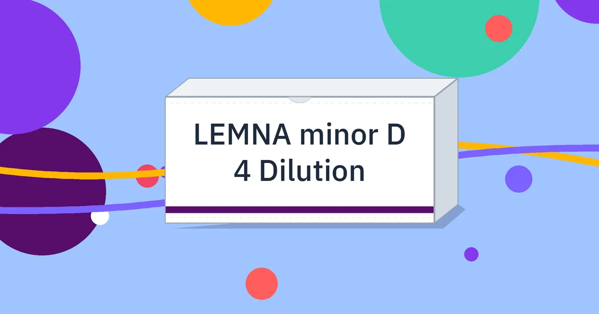 Symbolbild: Packung mit der Aufschrift LEMNA minor D 4 Dilution (PZN 07172218) – Verfügbarkeit und Bezug in Apotheken in Frankfurt am Main