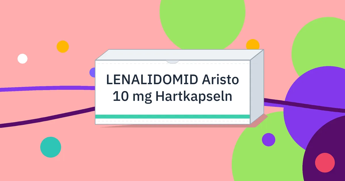 Symbolbild: Packung mit der Aufschrift LENALIDOMID Aristo 10 mg Hartkapseln (PZN 18001589) – Verfügbarkeit und Bezug in Apotheken in Frankfurt am Main