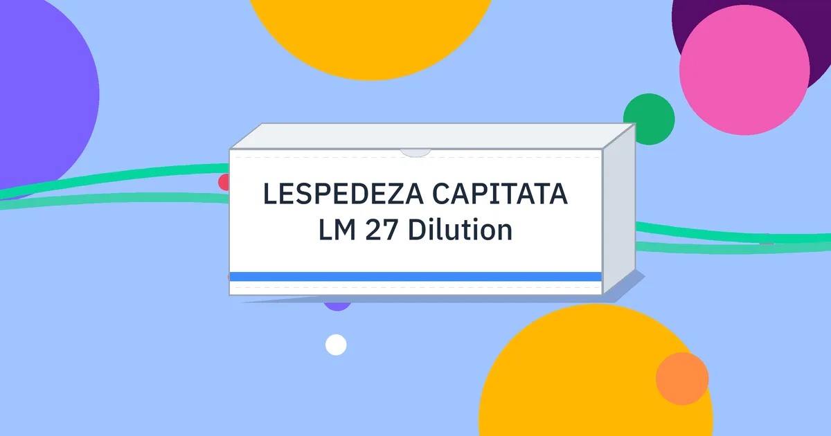 Symbolbild: Packung mit der Aufschrift LESPEDEZA CAPITATA LM 27 Dilution (PZN 13527482) – Verfügbarkeit und Bezug in Apotheken in Frankfurt am Main