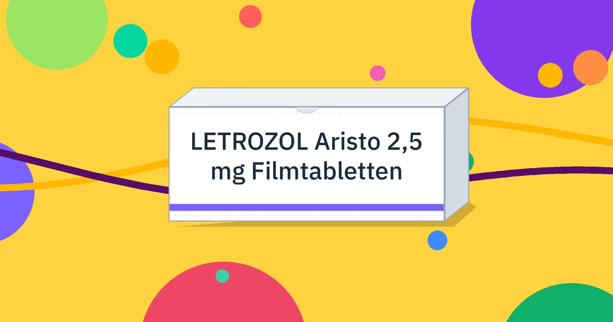 Symbolbild: Packung mit der Aufschrift LETROZOL Aristo 2,5 mg Filmtabletten (PZN 07797421) – Verfügbarkeit und Bezug in Apotheken in Frankfurt am Main