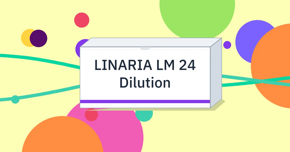 Symbolbild: Packung mit der Aufschrift LINARIA LM 24 Dilution (PZN 13529311) – Verfügbarkeit und Bezug in Apotheken in Frankfurt am Main