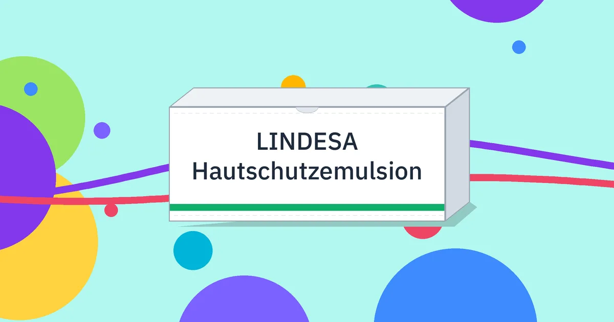 Symbolbild: Packung mit der Aufschrift LINDESA Hautschutzemulsion (PZN 20349118) – Verfügbarkeit und Bezug in Apotheken in Frankfurt am Main