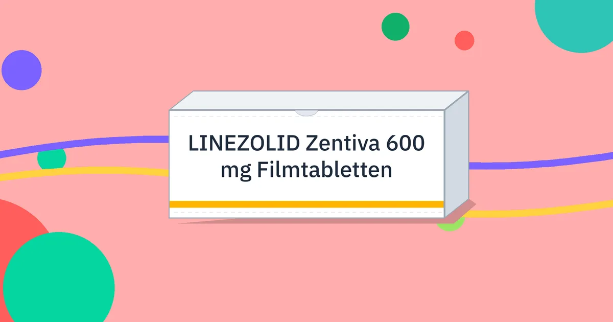 Symbolbild: Packung mit der Aufschrift LINEZOLID Zentiva 600 mg Filmtabletten (PZN 11292247) – Verfügbarkeit und Bezug in Apotheken in Frankfurt am Main