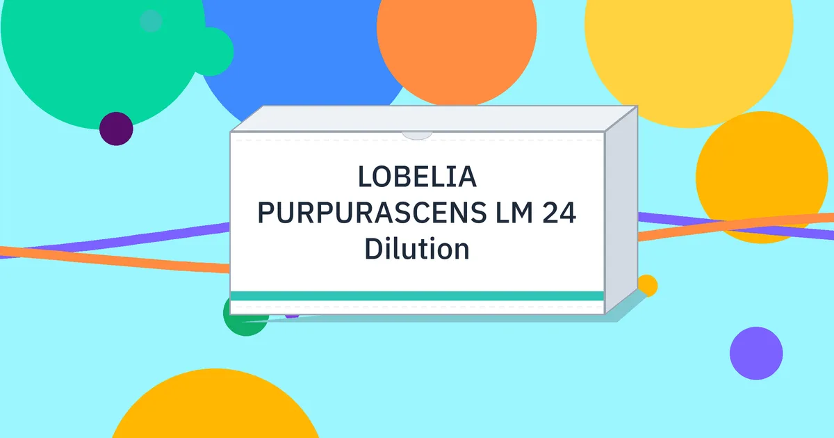 Symbolbild: Packung mit der Aufschrift LOBELIA PURPURASCENS LM 24 Dilution (PZN 13534453) – Verfügbarkeit und Bezug in Apotheken in Frankfurt am Main