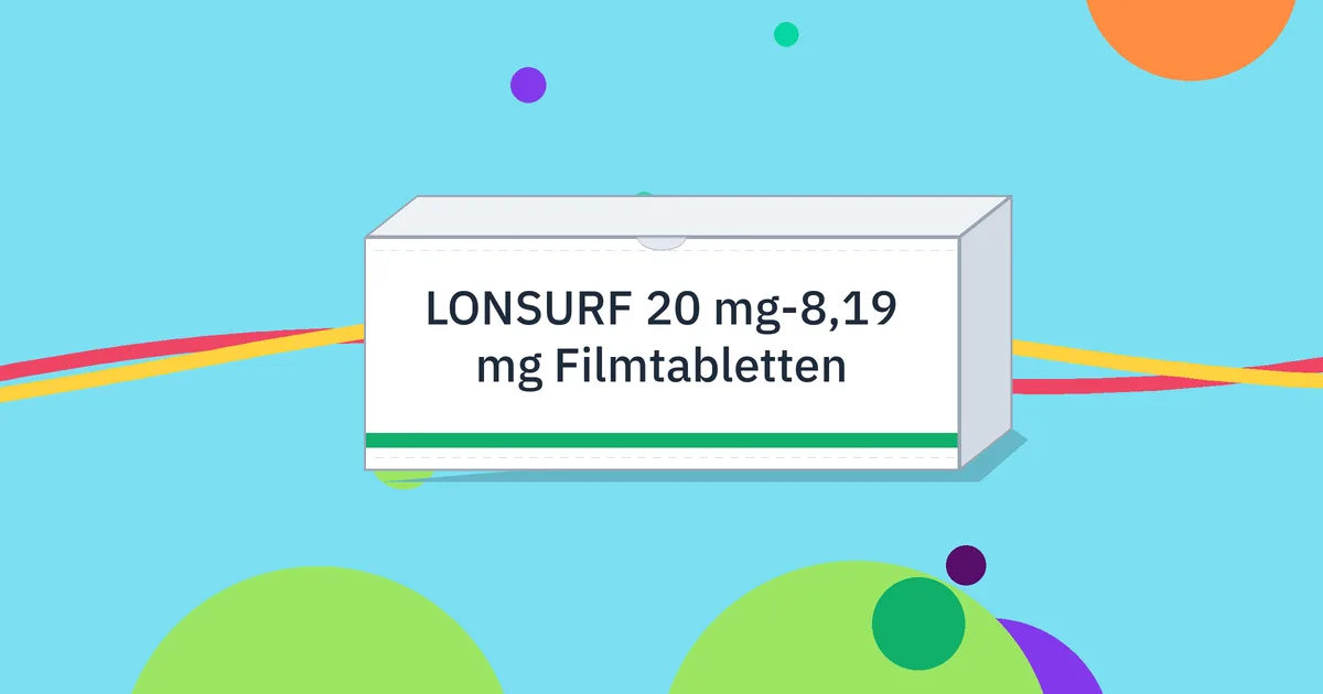 Symbolbild: Packung mit der Aufschrift LONSURF 20 mg-8,19 mg Filmtabletten (PZN 13352580) – Verfügbarkeit und Bezug in Apotheken in Frankfurt am Main