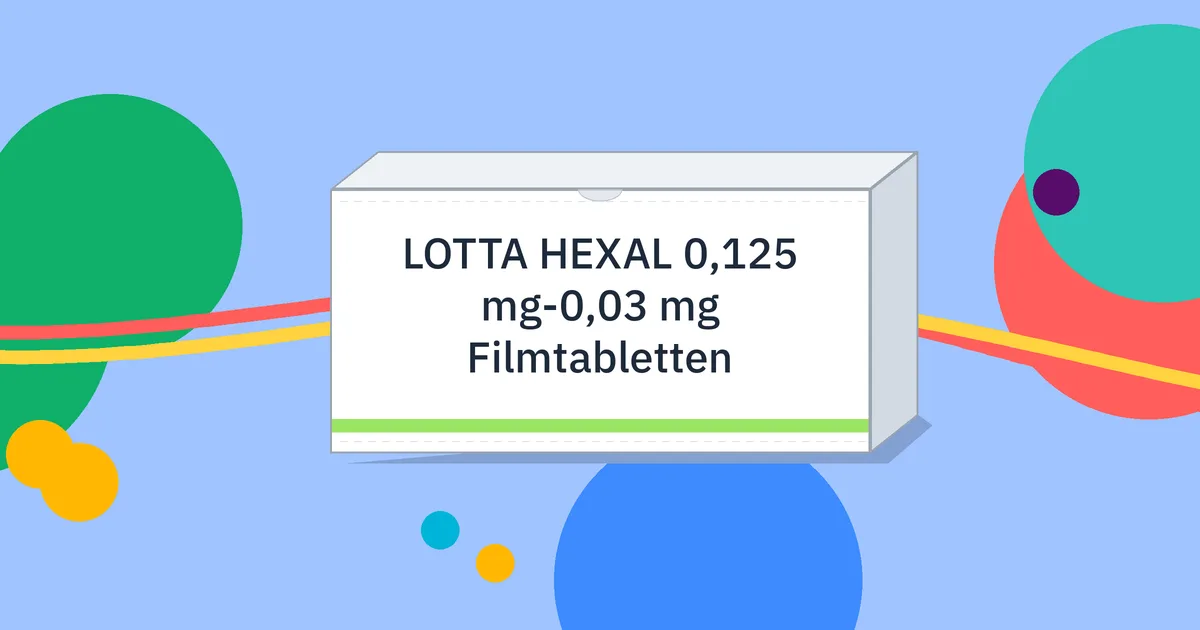 Symbolbild: Packung mit der Aufschrift LOTTA HEXAL 0,125 mg-0,03 mg Filmtabletten (PZN 10143775) – Verfügbarkeit und Bezug in Apotheken in Frankfurt am Main