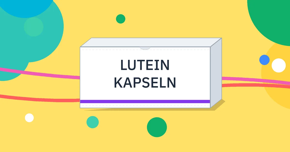 Symbolbild: Packung mit der Aufschrift LUTEIN KAPSELN (PZN 06873195) – Verfügbarkeit und Bezug in Apotheken in Frankfurt am Main