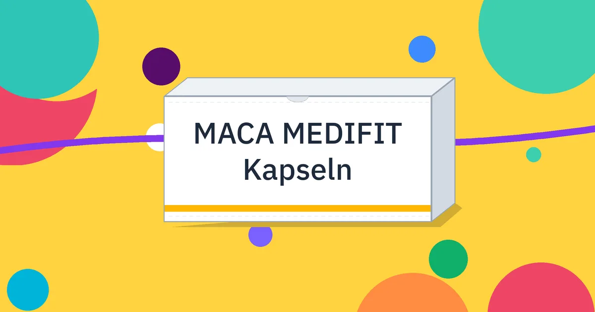 Symbolbild: Packung mit der Aufschrift MACA MEDIFIT Kapseln (PZN 17637658) – Verfügbarkeit und Bezug in Apotheken in Frankfurt am Main