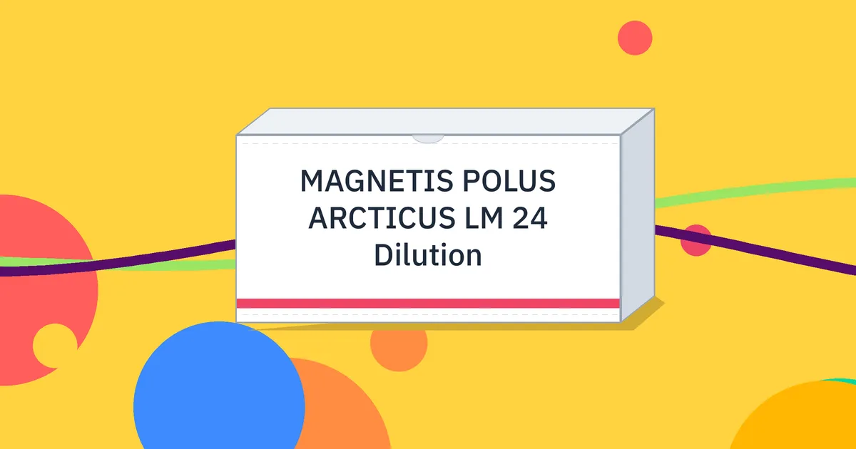 Symbolbild: Packung mit der Aufschrift MAGNETIS POLUS ARCTICUS LM 24 Dilution (PZN 12941096) – Verfügbarkeit und Bezug in Apotheken in Frankfurt am Main