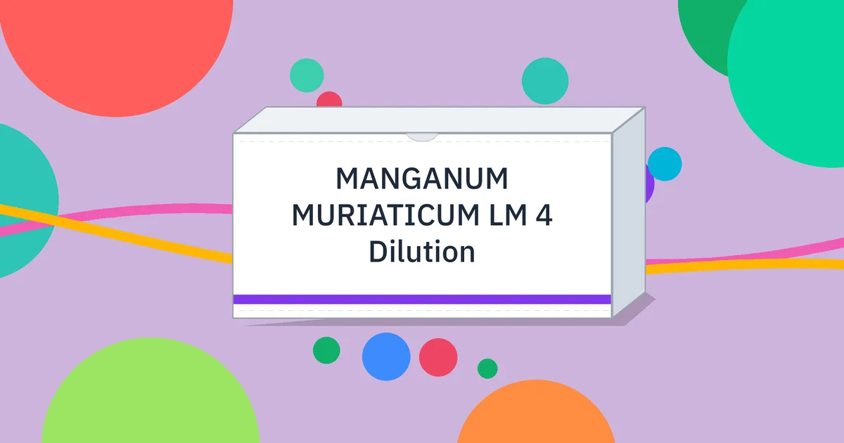 Symbolbild: Packung mit der Aufschrift MANGANUM MURIATICUM LM 4 Dilution (PZN 12943600) – Verfügbarkeit und Bezug in Apotheken in Frankfurt am Main