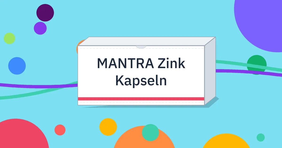 Symbolbild: Packung mit der Aufschrift MANTRA Zink Kapseln (PZN 19210852) – Verfügbarkeit und Bezug in Apotheken in Frankfurt am Main