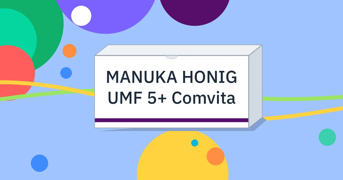 Symbolbild: Packung mit der Aufschrift MANUKA HONIG UMF 5+ Comvita (PZN 07799087) – Verfügbarkeit und Bezug in Apotheken in Frankfurt am Main