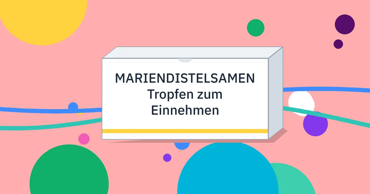 Symbolbild: Packung mit der Aufschrift MARIENDISTELSAMEN Tropfen zum Einnehmen (PZN 11366804) – Verfügbarkeit und Bezug in Apotheken in Frankfurt am Main