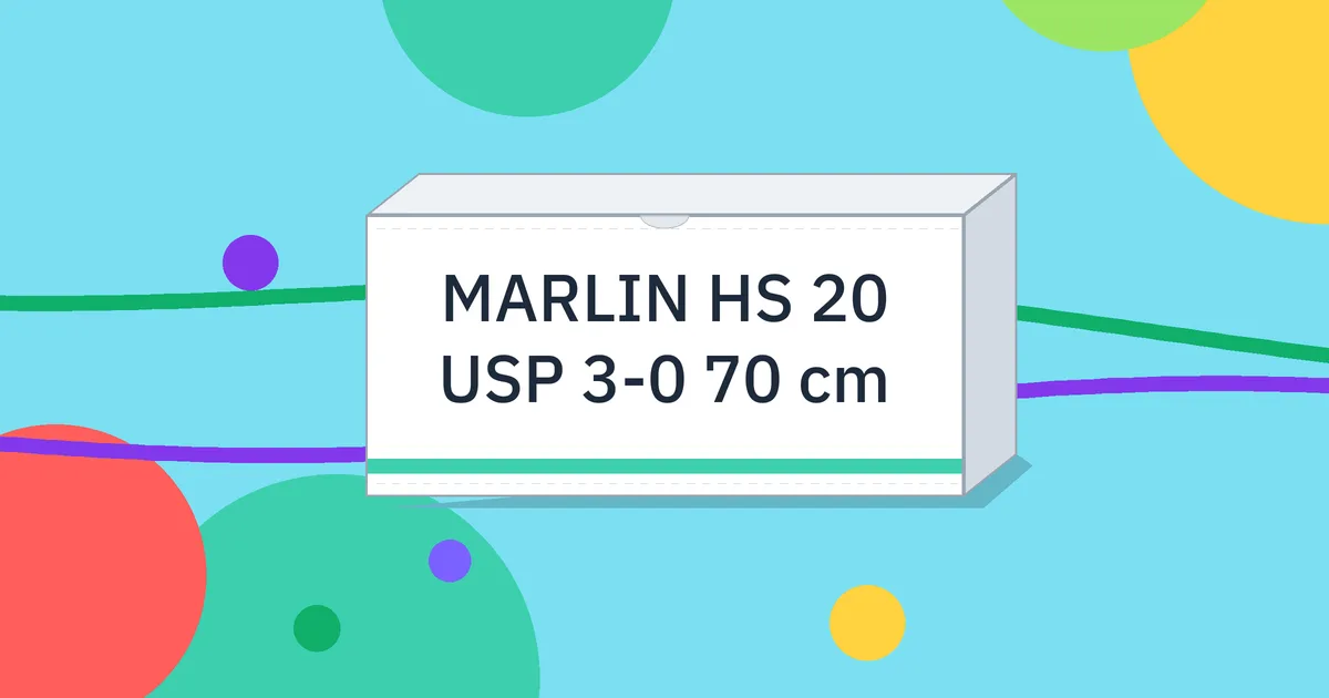 Symbolbild: Packung mit der Aufschrift MARLIN HS 20 USP 3-0 70 cm (PZN 07327684) – Verfügbarkeit und Bezug in Apotheken in Frankfurt am Main