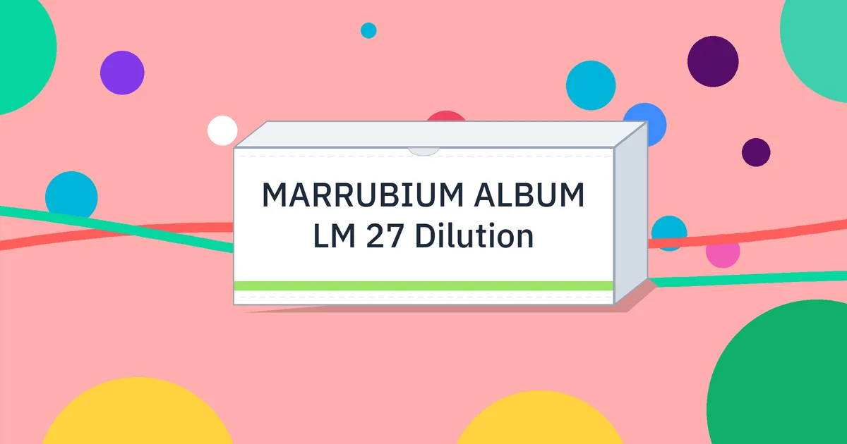 Symbolbild: Packung mit der Aufschrift MARRUBIUM ALBUM LM 27 Dilution (PZN 13602083) – Verfügbarkeit und Bezug in Apotheken in Frankfurt am Main