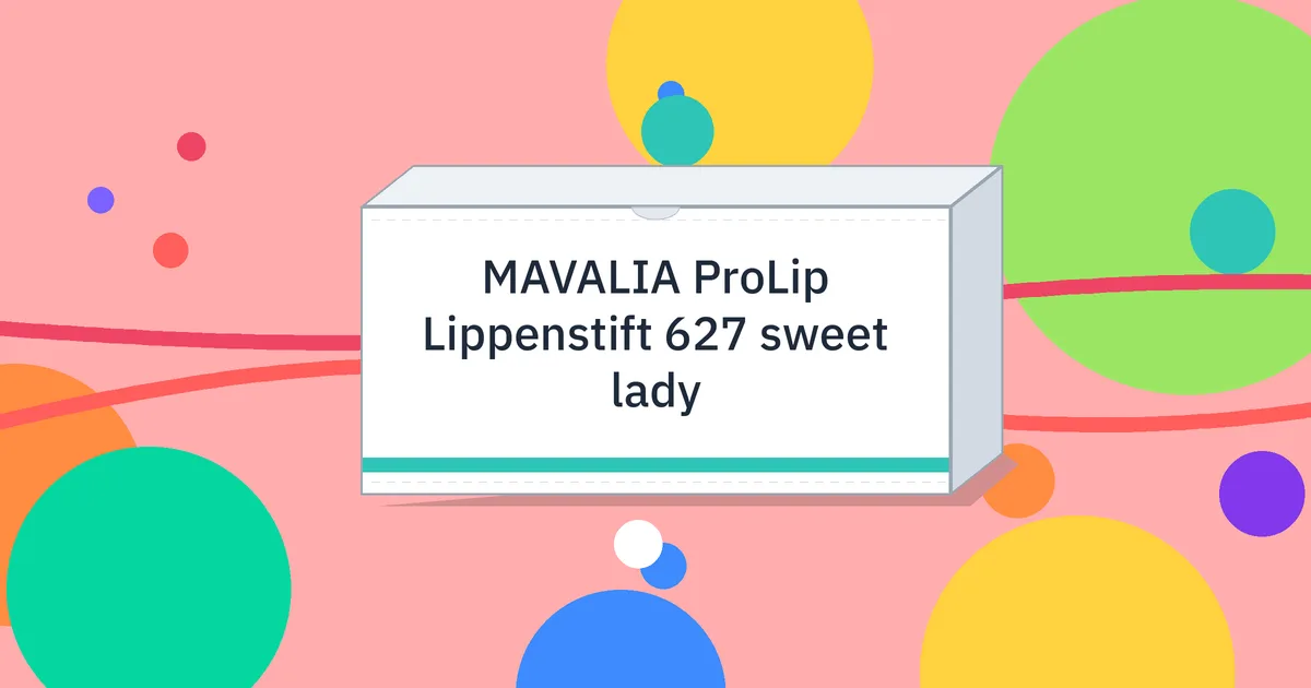 Symbolbild: Packung mit der Aufschrift MAVALIA ProLip Lippenstift 627 sweet lady (PZN 12468211) – Verfügbarkeit und Bezug in Apotheken in Frankfurt am Main