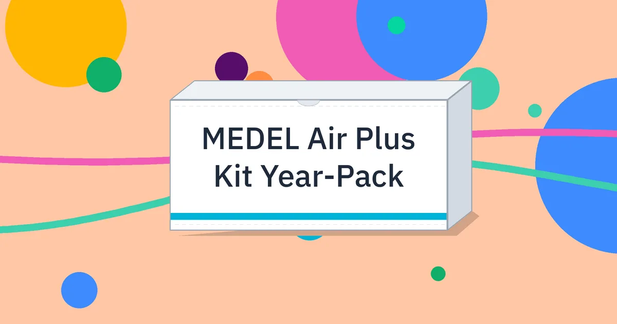 Symbolbild: Packung mit der Aufschrift MEDEL Air Plus Kit Year-Pack (PZN 16897535) – Verfügbarkeit und Bezug in Apotheken in Frankfurt am Main