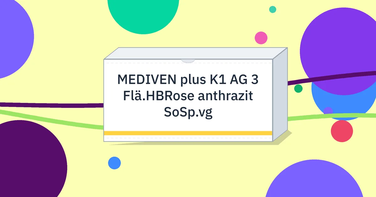 Symbolbild: Packung mit der Aufschrift MEDIVEN plus K1 AG 3 Flä.HBRose anthrazit SoSp.vg (PZN 15911606) – Verfügbarkeit und Bezug in Apotheken in Frankfurt am Main