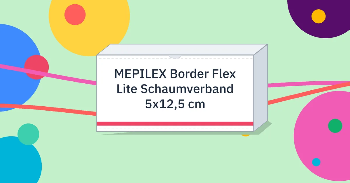Symbolbild: Packung mit der Aufschrift MEPILEX Border Flex Lite Schaumverband 5x12,5 cm (PZN 18718726) – Verfügbarkeit und Bezug in Apotheken in Frankfurt am Main