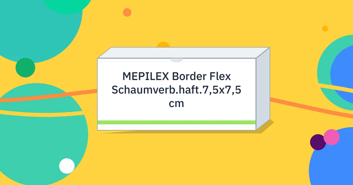 Symbolbild: Packung mit der Aufschrift MEPILEX Border Flex Schaumverb.haft.7,5x7,5 cm (PZN 19667066) – Verfügbarkeit und Bezug in Apotheken in Frankfurt am Main