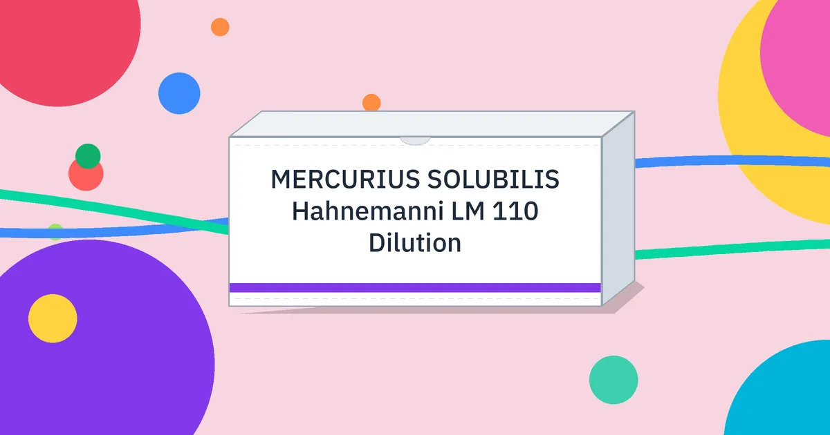 Symbolbild: Packung mit der Aufschrift MERCURIUS SOLUBILIS Hahnemanni LM 110 Dilution (PZN 12954331) – Verfügbarkeit und Bezug in Apotheken in Frankfurt am Main