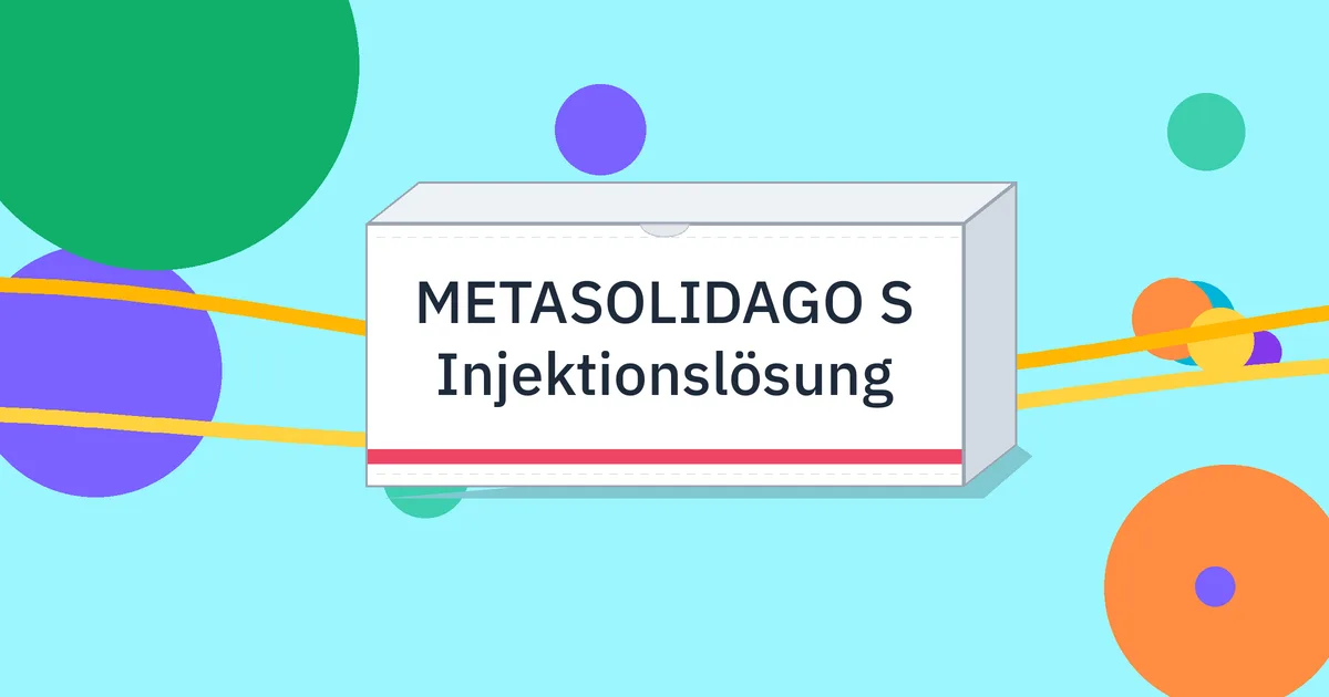 Symbolbild: Packung mit der Aufschrift METASOLIDAGO S Injektionslösung (PZN 04654224) – Verfügbarkeit und Bezug in Apotheken in Frankfurt am Main