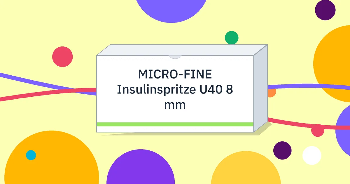 Symbolbild: Packung mit der Aufschrift MICRO-FINE Insulinspritze U40 8 mm (PZN 20539959) – Verfügbarkeit und Bezug in Apotheken in Frankfurt am Main