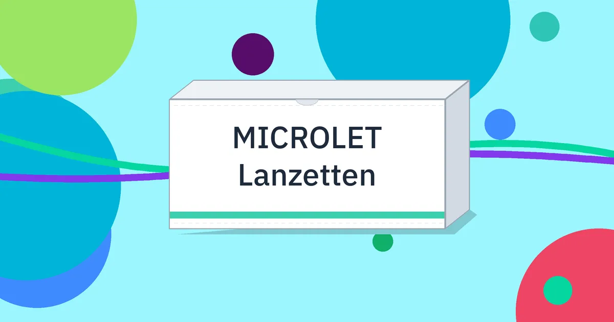 Symbolbild: Packung mit der Aufschrift MICROLET Lanzetten (PZN 01471032) – Verfügbarkeit und Bezug in Apotheken in Frankfurt am Main