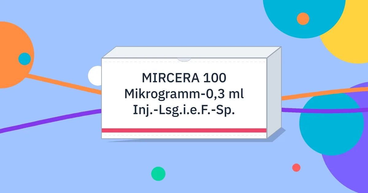 Symbolbild: Packung mit der Aufschrift MIRCERA 100 Mikrogramm-0,3 ml Inj.-Lsg.i.e.F.-Sp. (PZN 16037092) – Verfügbarkeit und Bezug in Apotheken in Frankfurt am Main