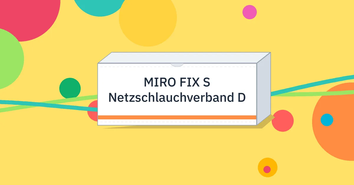 Symbolbild: Packung mit der Aufschrift MIRO FIX S Netzschlauchverband D (PZN 06853040) – Verfügbarkeit und Bezug in Apotheken in Frankfurt am Main